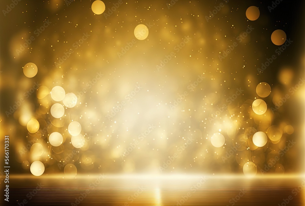 abstract gold background with blur bokeh light, glitter glow magical ...