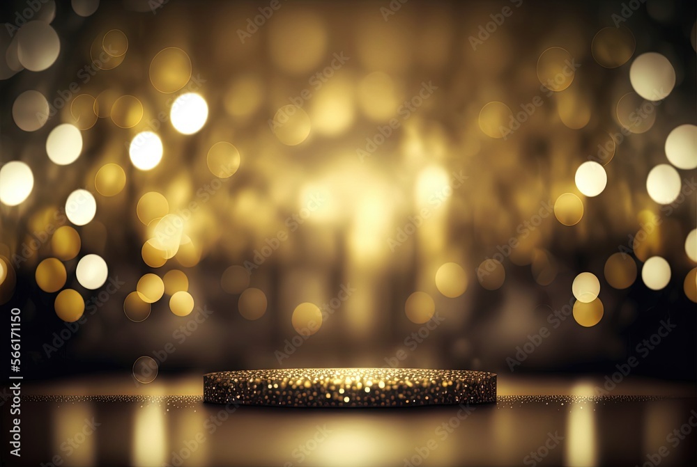 gold stage product showcase , abstract gold bokeh light background ...