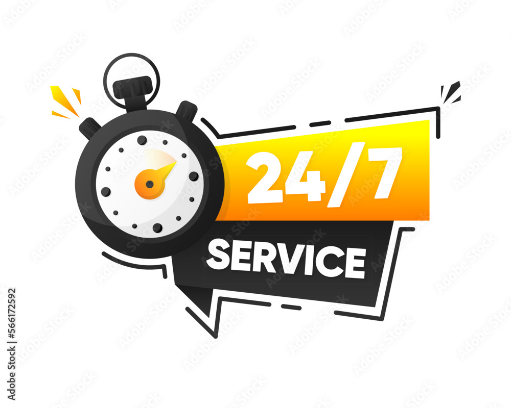 Service 24 to 7. Service banner 24 hours a day and 7 days a week. Help ...
