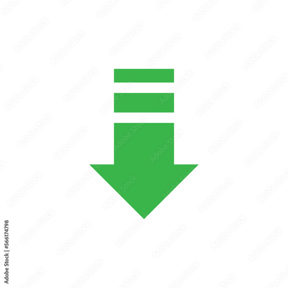 eps10 green vector down arrow abstract art icon or logo isolated on ... eps10 green vector down arrow abstract art icon or logo isolated on ...