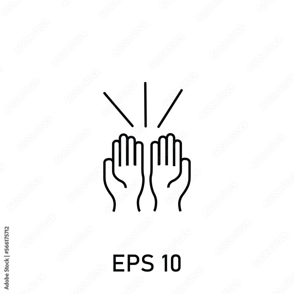 praying hands icon for any purpose. Web design, mobile app. Stock ...