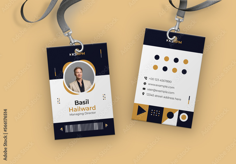 Office ID Card Design Template Stock Template | Adobe Stock