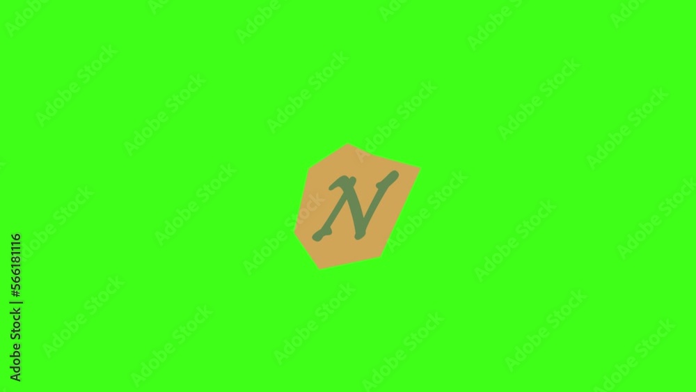 simple paper note clipping ransom letter N motion graphic design full ...