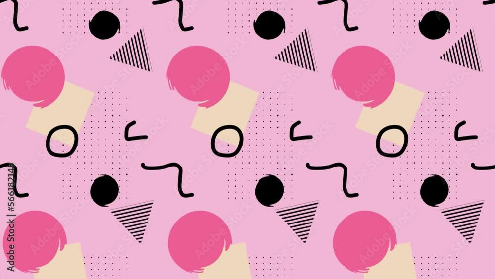 Retro geometric background animation footage perfect for music videos ...
