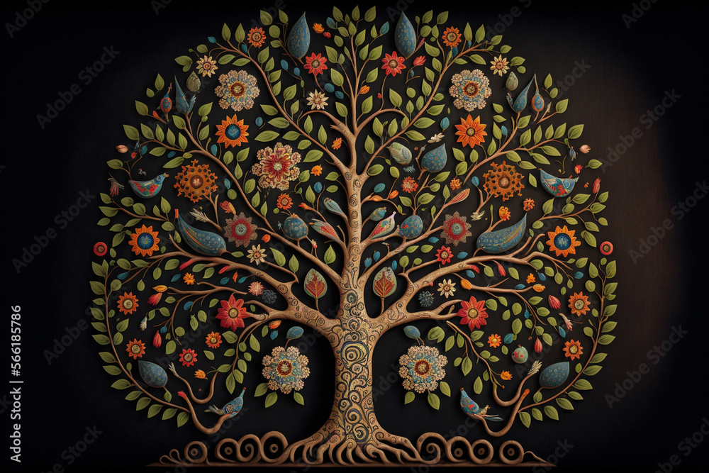 Photo & Art Print Beautiful tree of life, sacred symbol, erika8213