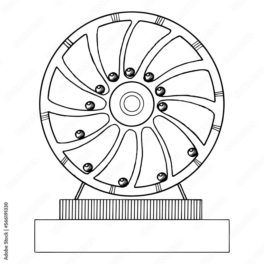 Perpetual motion machine engraving PNG illustration with transparent ...