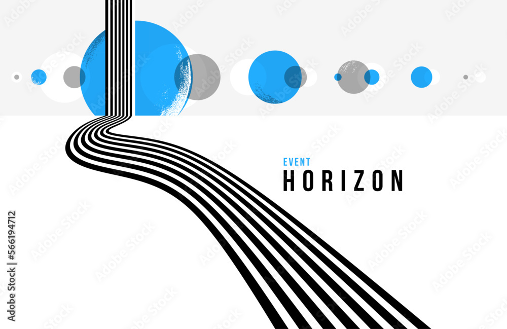 Future lines in 3D perspective vector abstract background, black and ...