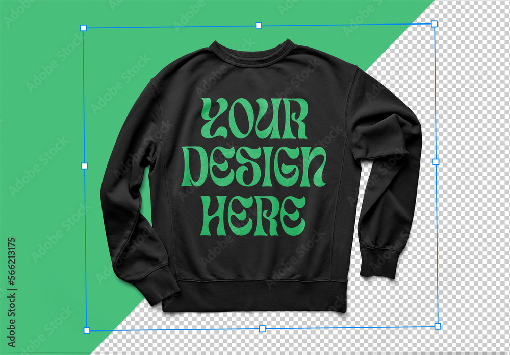 Sweatshirt Mockup With Custom Colors and Transparent Background Stock ...