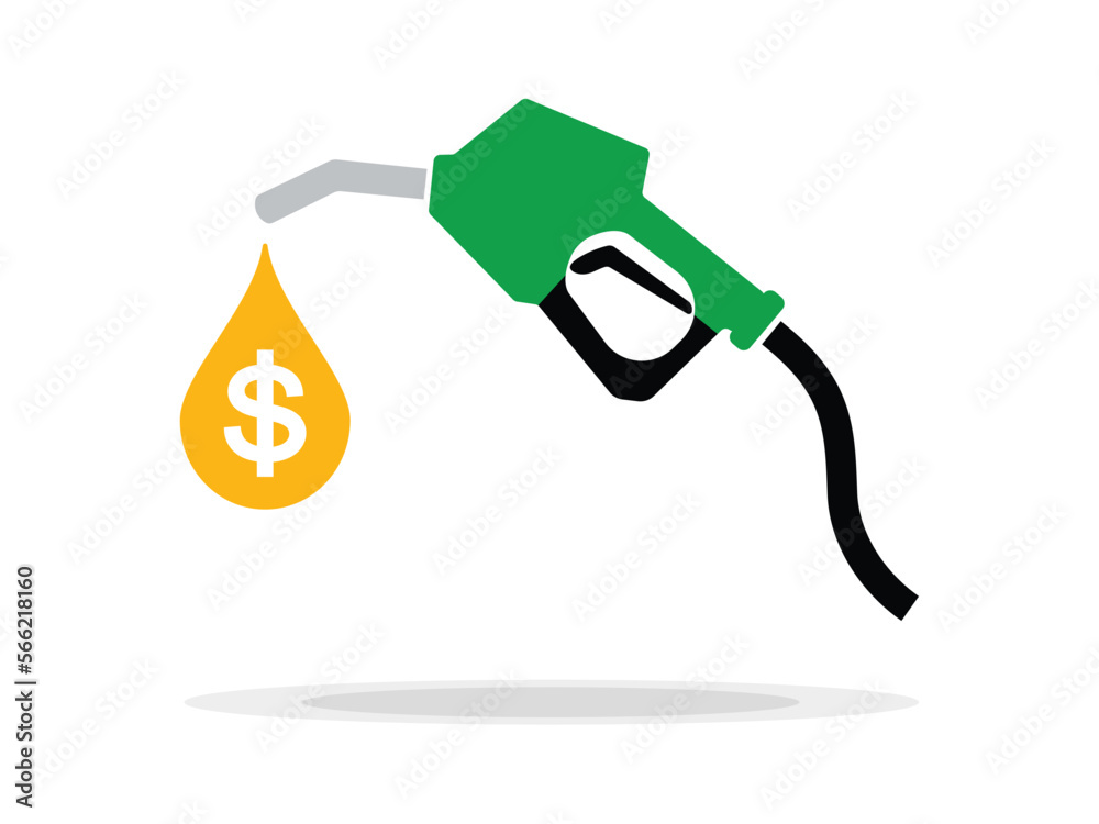 Green Fuel pump nozzle sign.Gasoline,Gas station icon. Vector ...