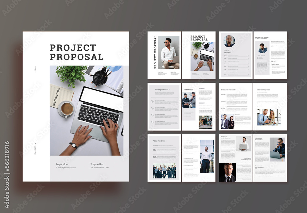 Projec Proposal Magazine Layout Stock Template | Adobe Stock