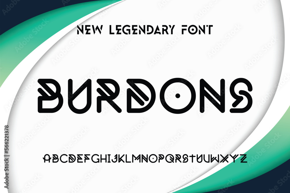 BOURDONS Sport and action technology typography alphabet fonts with ...