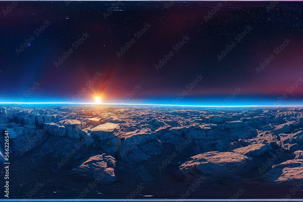 360 degree high detailed space background with stars. Panorama ...