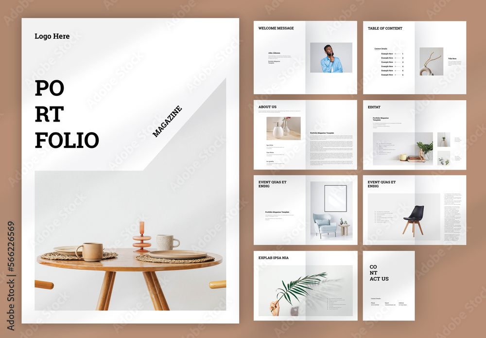 Portfolio Magazine Template Stock Template | Adobe Stock