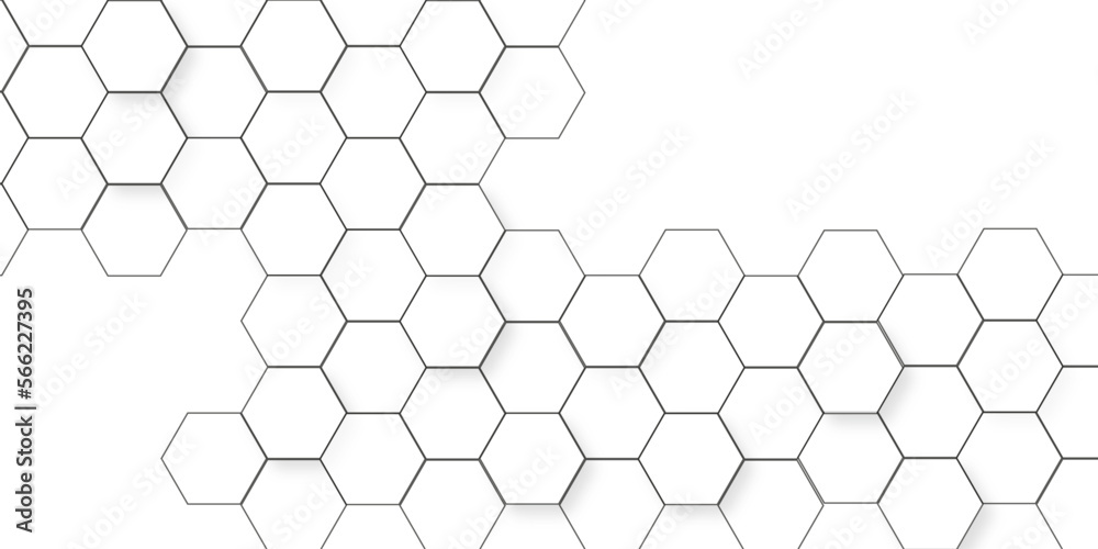 Background with hexagons . Abstract background with lines . white texture background . hexagon ...