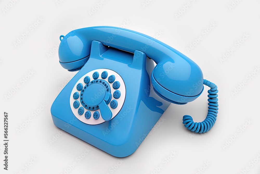 Isolated on a white backdrop with the idea of a hotline for service ...