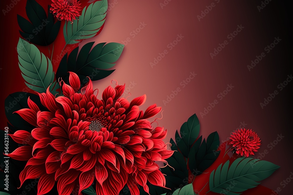Red flowers in space: a duplicate space wallpaper for your mobile ...
