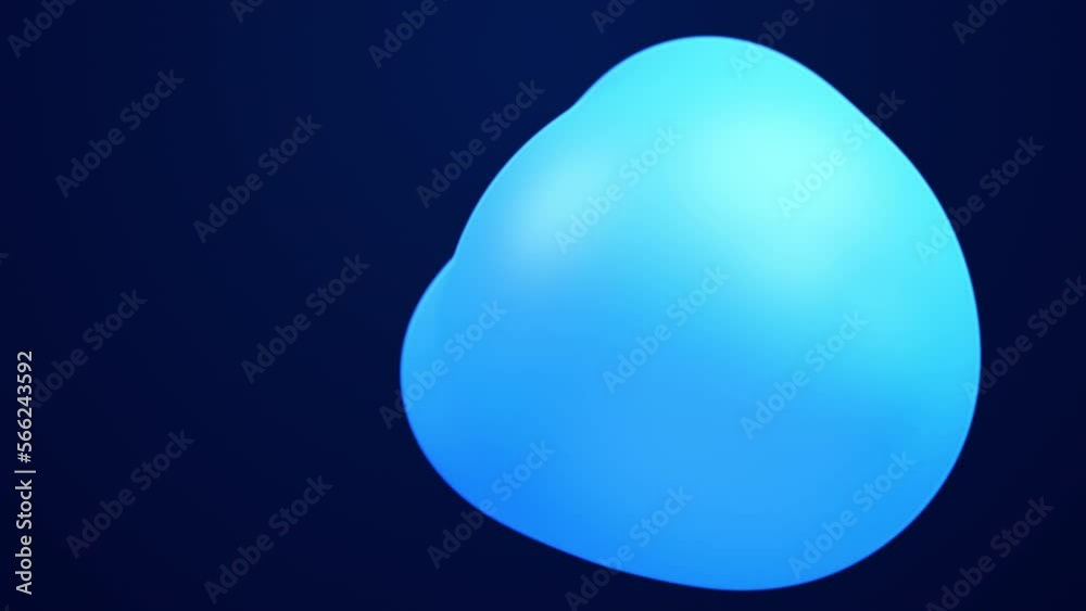 Metaverse 3d abstract background with droplets blue metaball molten wax ...