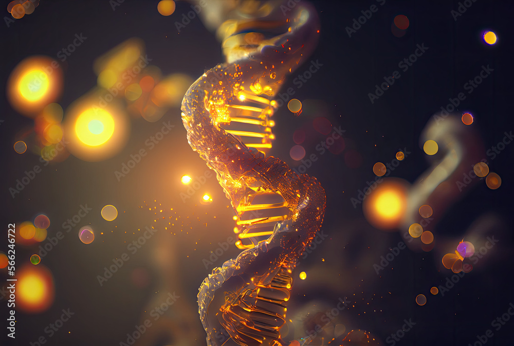 Modern DNA Structure - Generative AI illustration Stock Illustration ...