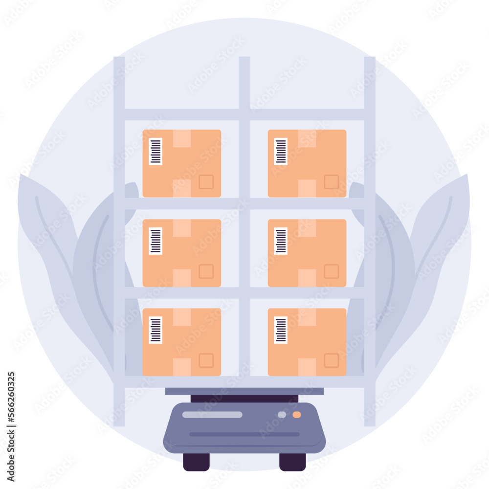 Vecteur Stock Collaborative robot mobile rack vector icon design ...