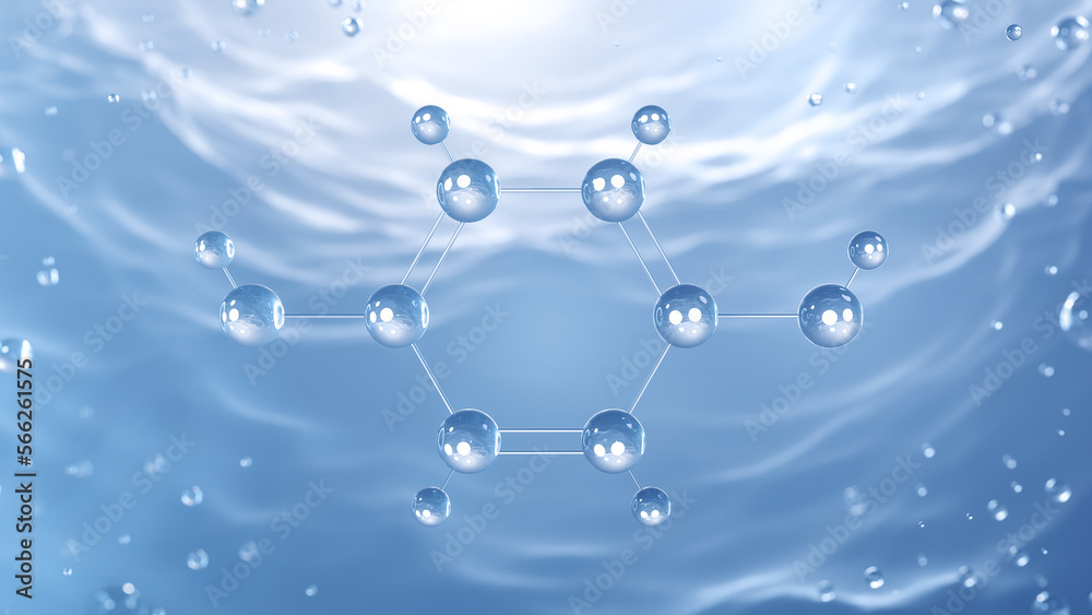 hydroquinone molecular structure, 3d model molecule quinol, structural ...