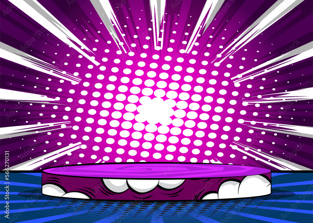 Comic Book Product podium stage for mockup presentation. Comics ...