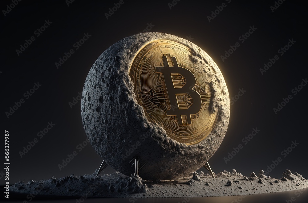 bitcoin to the moon made with generative ai, financial freedom Stock ...