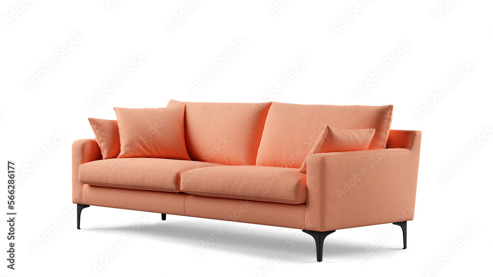 Modern sofa on isolated white background. Furniture for the modern ...
