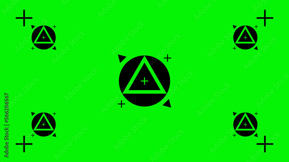 Motion Tracking Markers On Green Screen Background Stock Illustration ...