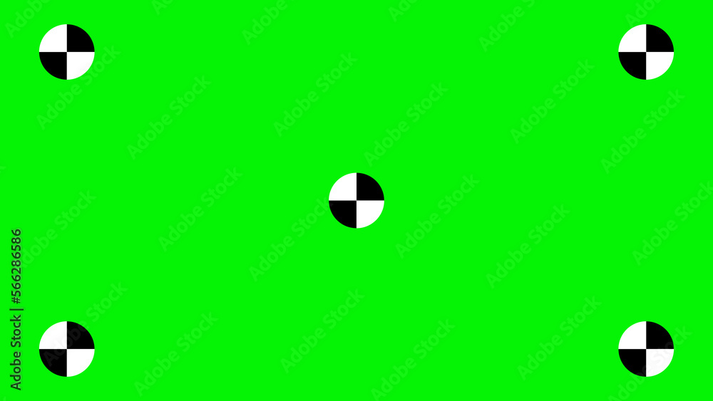 Motion Tracking Markers On Green Screen Background Stock Illustration ...