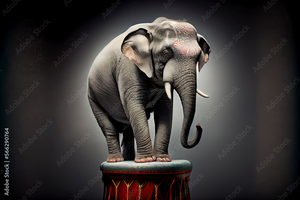 Circus Elephants Doing Tricks