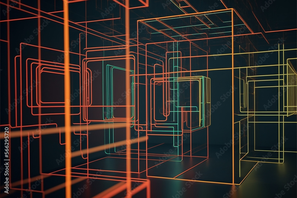 Digital Binary Code Matrix Background 3d Rendering Of A Scientific Technology Data Binary Code