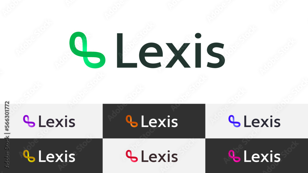 Infinity Abstract Letter L Logo Minimal Linear Gradient Overlapping ...