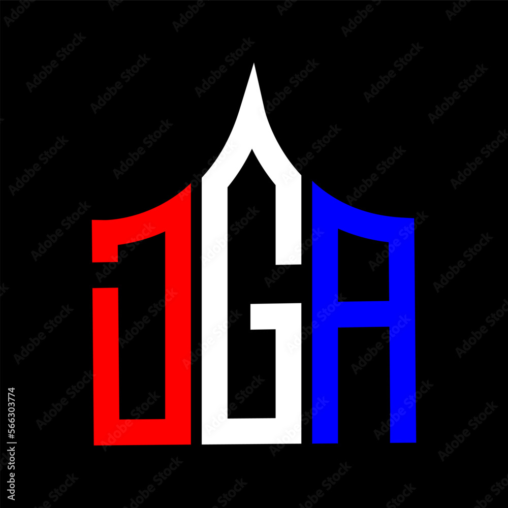 DGA letter logo design. DGA creative initials monogram vector letter ...