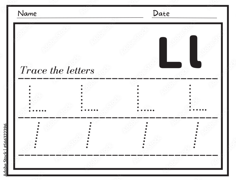 Alphabet letters tracing worksheet. Tracing practice worksheet ...