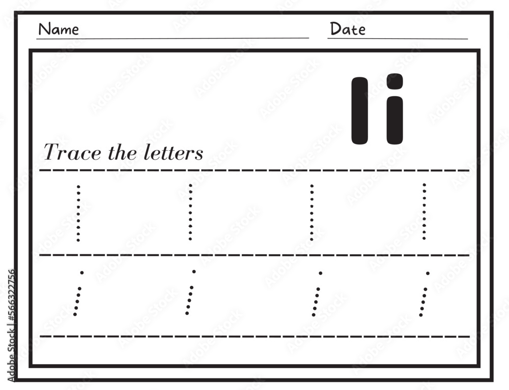 Alphabet letters tracing worksheet. Tracing practice worksheet ...