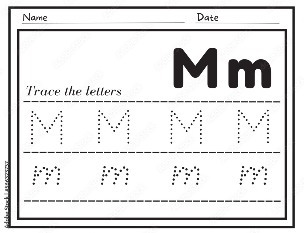 Alphabet letters tracing worksheet. Tracing practice worksheet ...