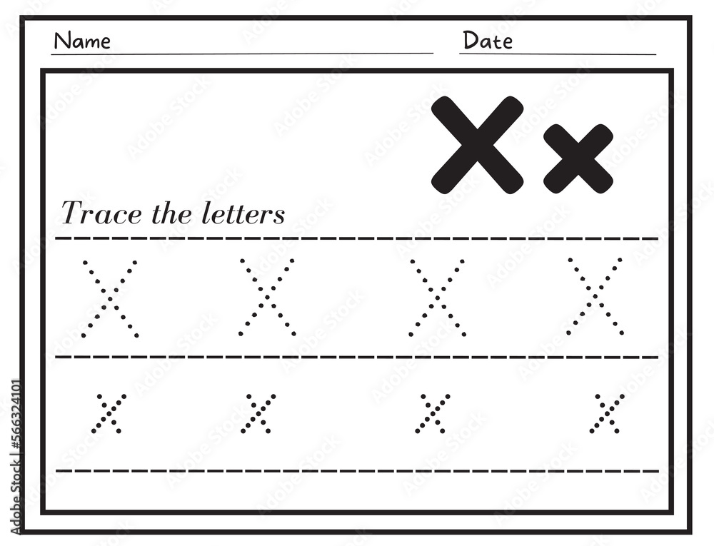Alphabet letters tracing worksheet. Tracing practice worksheet ...