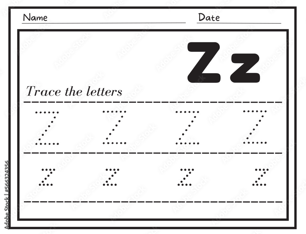 Alphabet letters tracing worksheet. Tracing practice worksheet ...