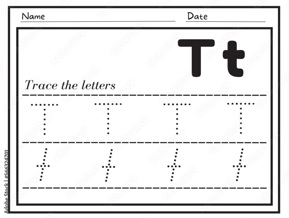 Alphabet letters tracing worksheet. Tracing practice worksheet ...
