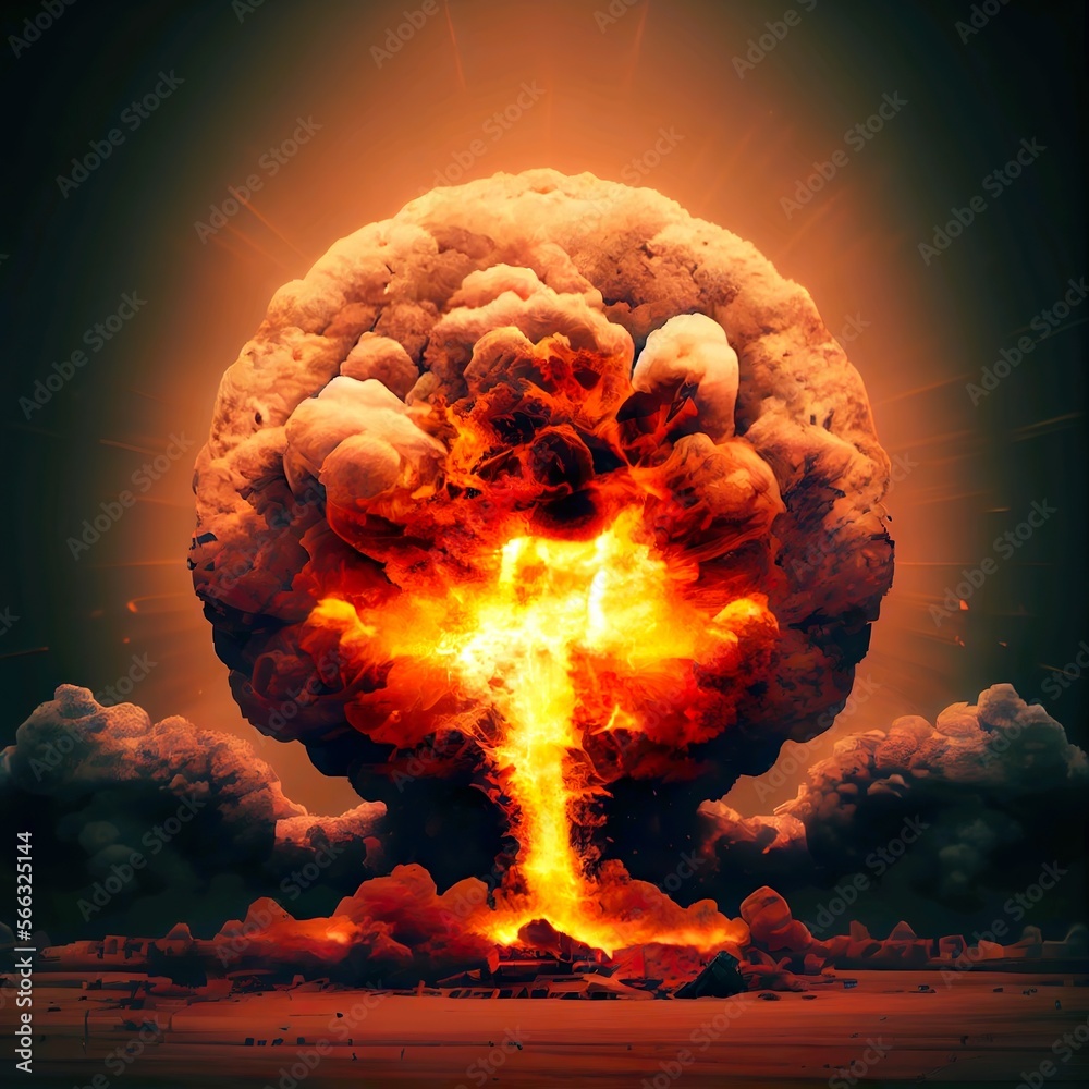 Bomb explosion , Ai Generative Design, Wallpaper Stock Illustration ...