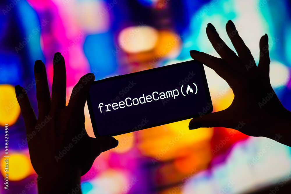January 30, 2023, Brazil. In this photo illustration, the freeCodeCamp ...