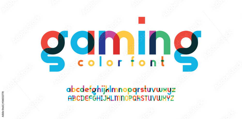 Colorful letters and numbers set. Colored vector latin alphabet ...