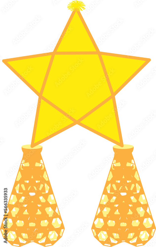 Bright Yellow Orange Parol Filipino Christmas Lantern Stock ...