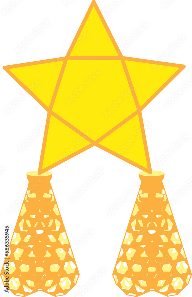 Bright Yellow Orange Parol Filipino Christmas Lantern Stock ...