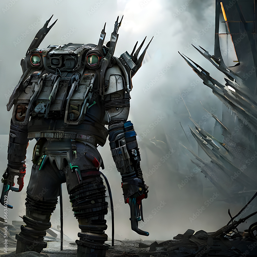 Dystopi - Die Welt am Abgrund. created with psychedelic generative AI ...