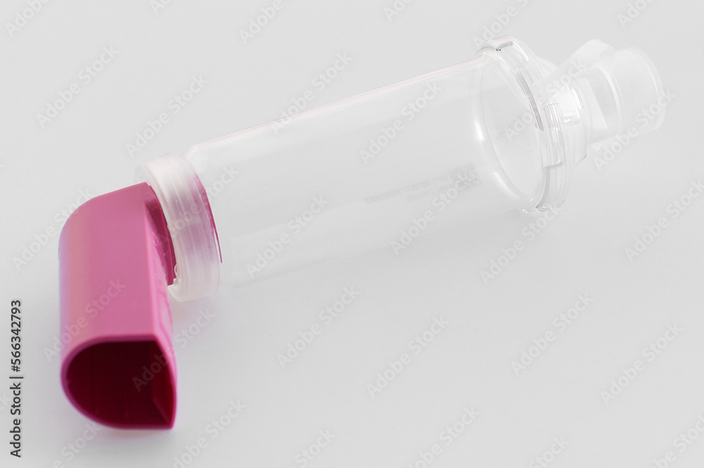 Lung medication with corticosteroids for asthma or COPD. An inhaler ...