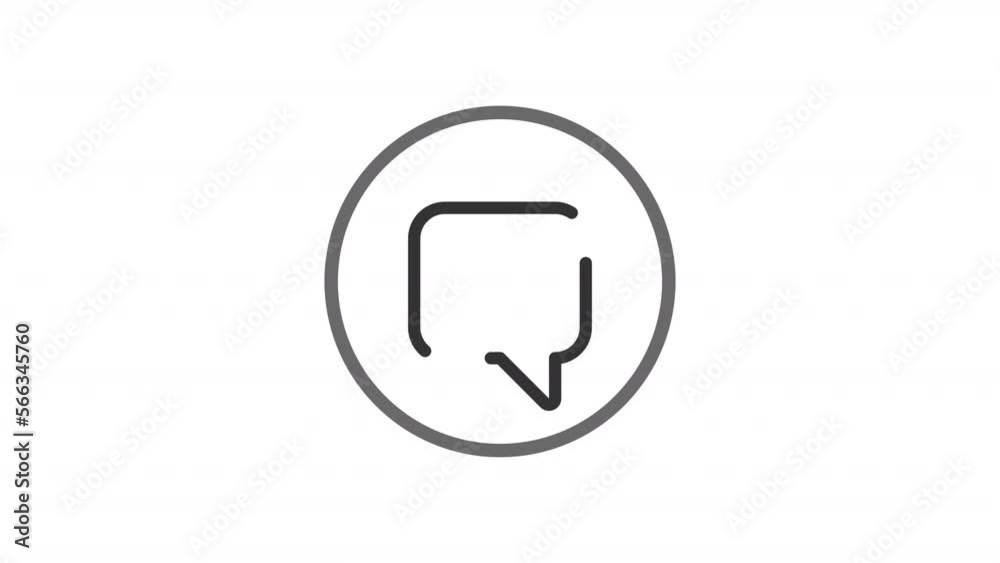 Animated silence linear icon. Silent mode. Stop conversation. No ...
