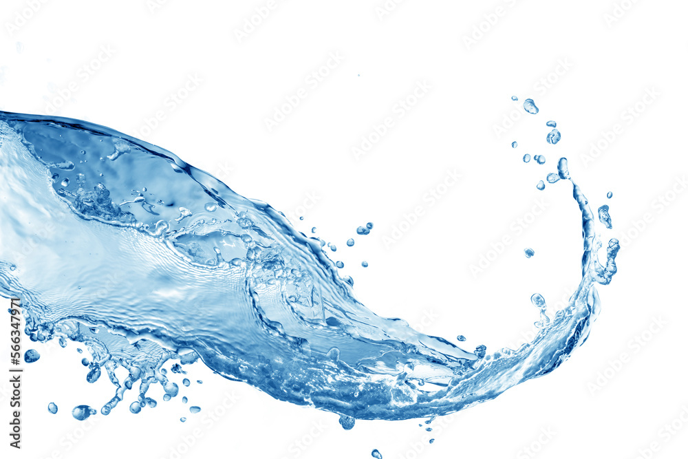 Water splash, water splash isolated on white background, blue water ...
