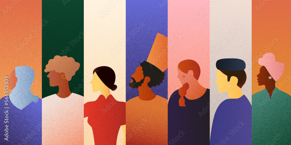 Concept for cultural diversity day in grain texture Stock Vector ...