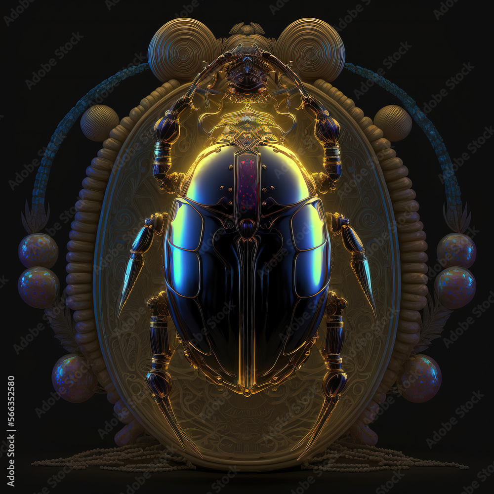 Ancient Egyptian scarab beetle. sketch art for artist creativity and ...